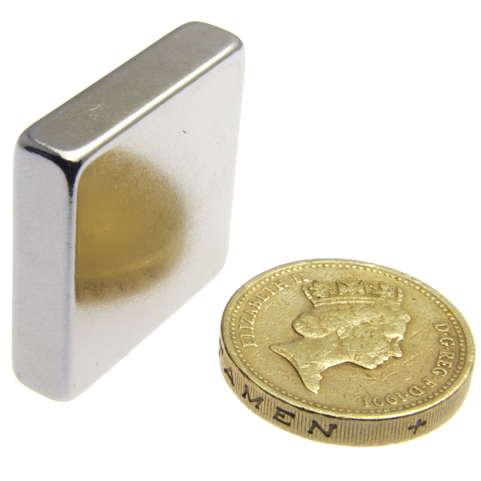 2 of 1" x 1" x 1/4" Very Strong Magnets * 12.25Kg PULL * Square Magnet ...