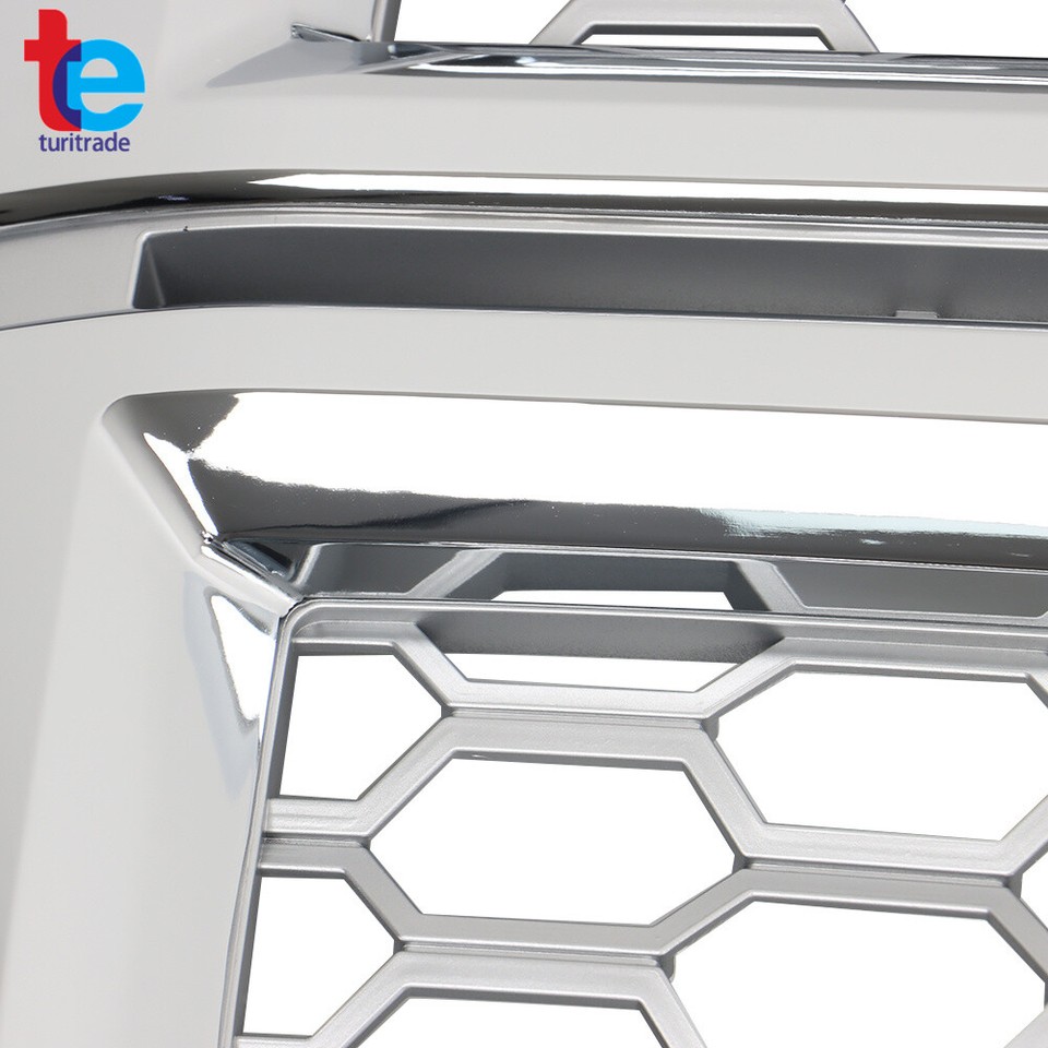 Front Grille For Chevrolet Silverado 1500 2014-2015 Chrome+Silver ...