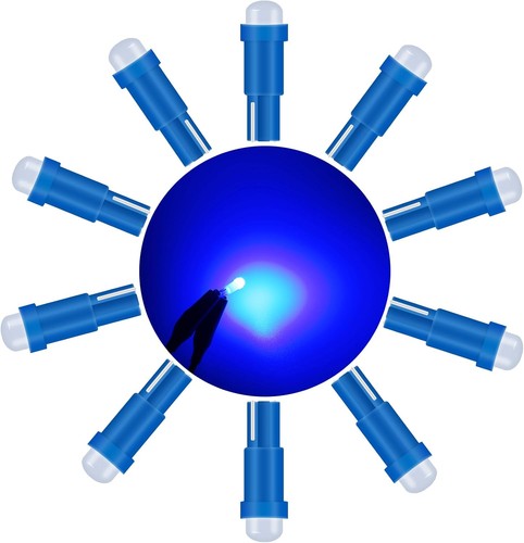 10pcs T5 LED Bulbs Bright Blue 12V Replacement for 74 73 37ll 2721 2723 ...