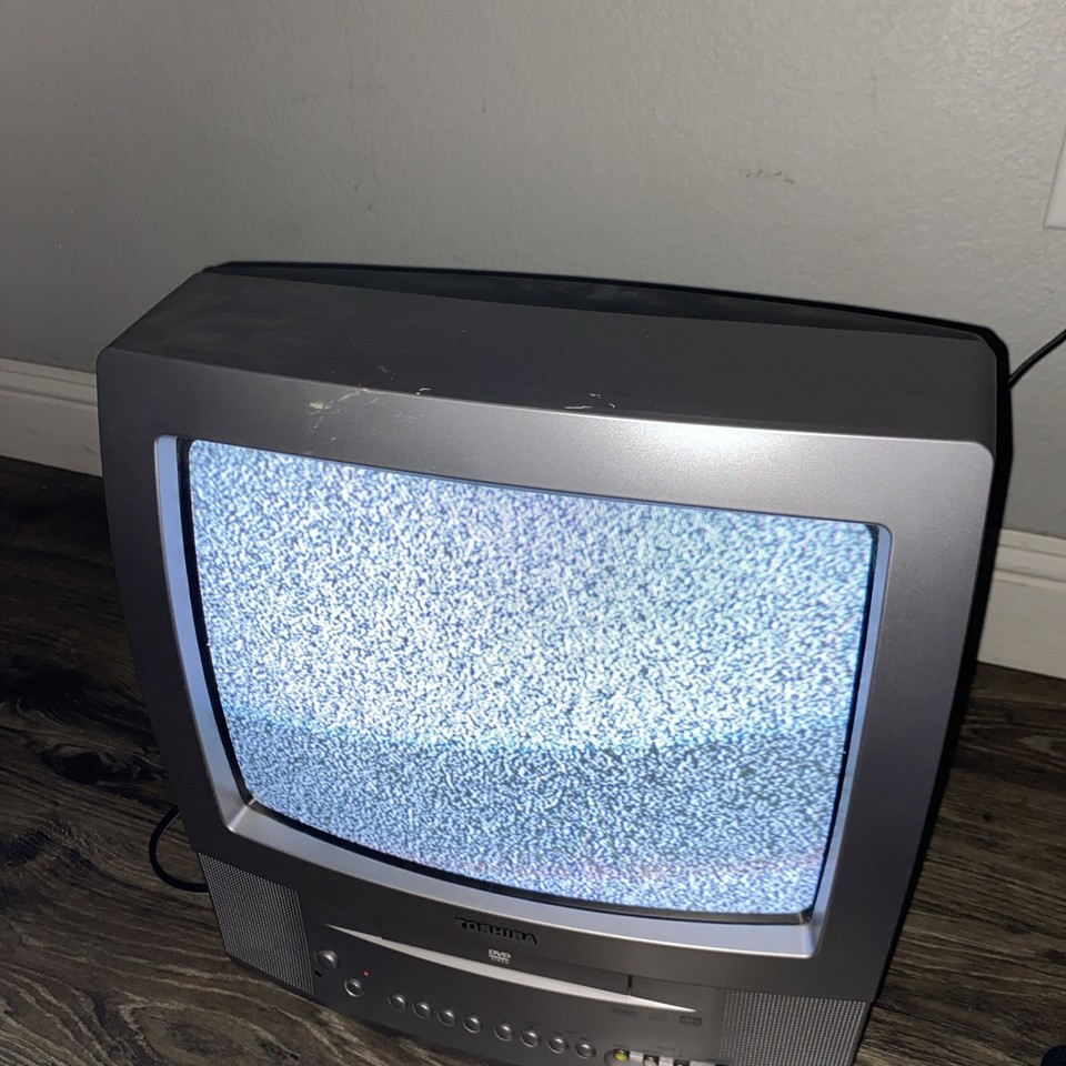 Toshiba MD13Q41 TV DVD Combo 13" CRT Retro Gaming Tested NO Remote AV ...