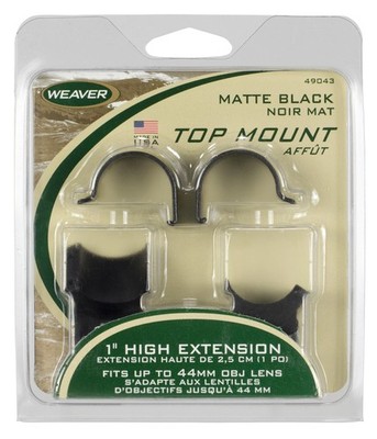 WEAVER MOUNTS 49043 DETACHABLE EXTENSION TOP MOUNT RINGS MATTE BLACK 1 ...
