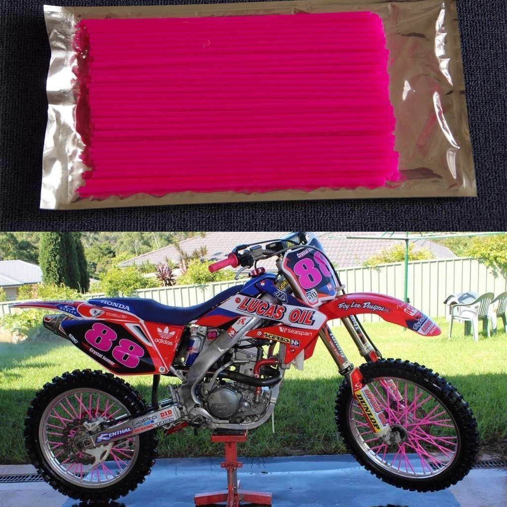 72pcs Wheel Spoke Skin Cover Wrap Kit for Motorcycle Motocross Dirt ...