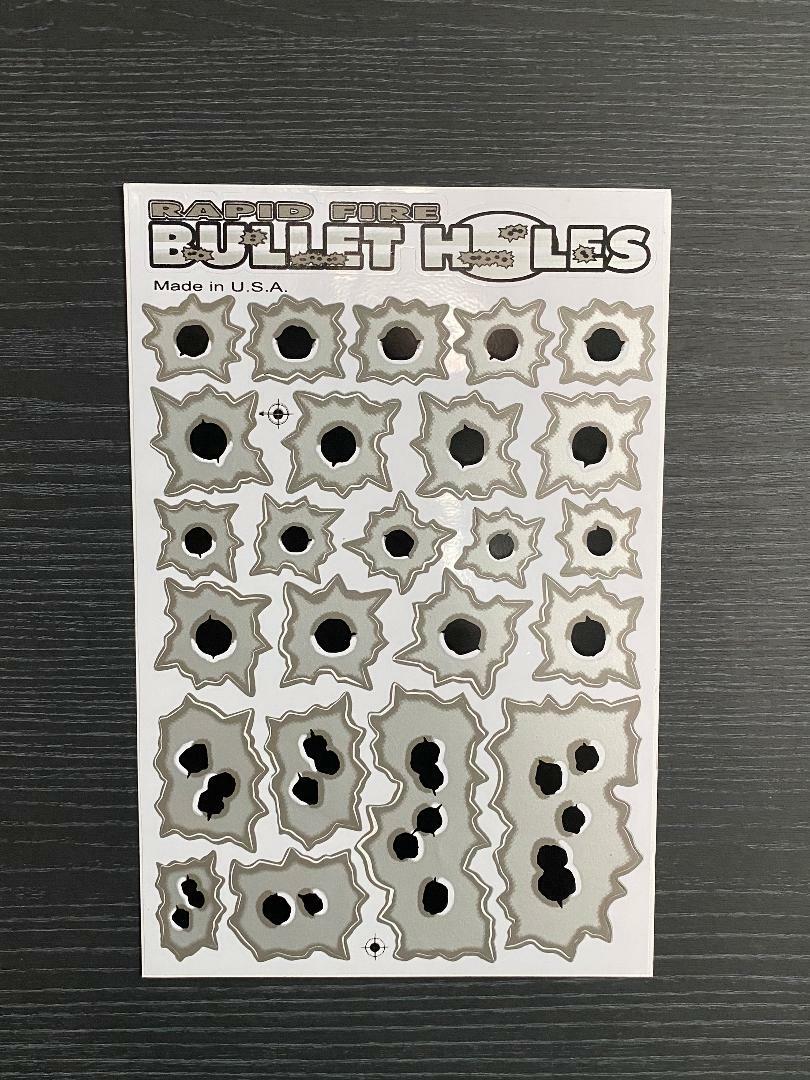 Buy 5 Get 1 Free Silver Bullet Holes Sticker for Decal Vehicle ...