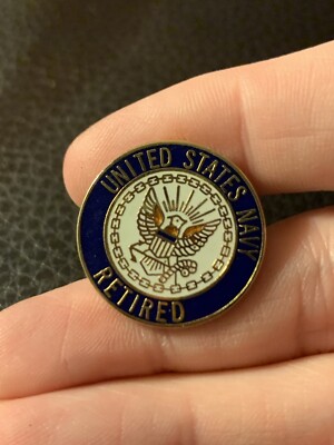 Vintage United States Navy Retired Gold Tone Enamel Lapel Pin (GW7) | eBay