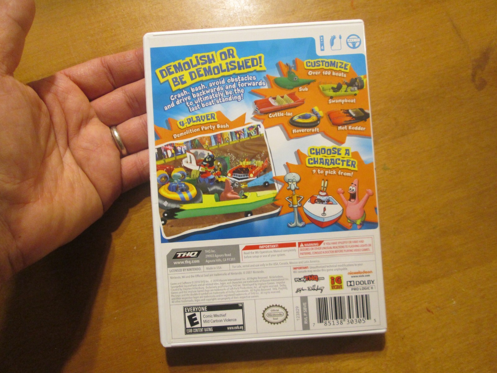 SpongeBob's Boating Bash NINTENDO WII COMPLETE WORKS PERFECTLY US ...