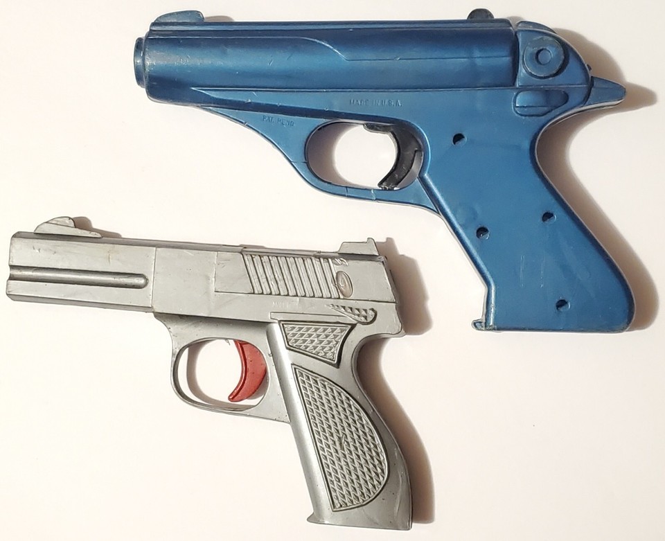 Vintage RayLine Zebra II 2 Blue Super Shot Toy Pistol Gun Needs Repair ...