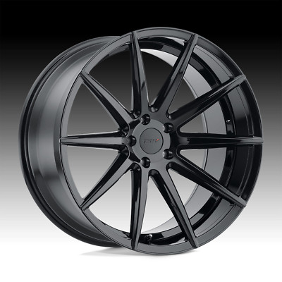 4 x 19 inch TSW CLYPSE Black Wheels 19x8.5 5x112 +42 Volkswagen Golf R ...