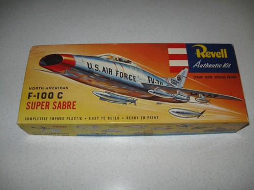 Revell 1/70 Unbuilt F-100C Super Sabre USAF Model Kit H-236:89 (1956 ...