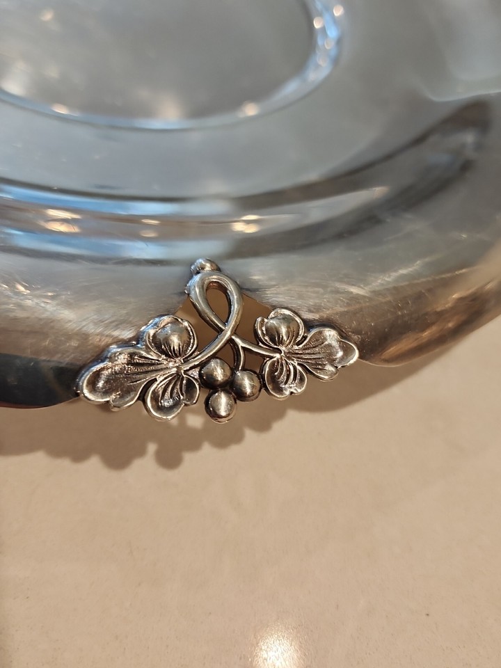 Antique Fisher Sterling Silver 12 3/4" Round Platter In ALEXANDRIA ...