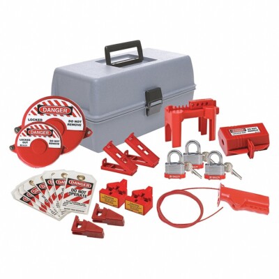 Condor 437R69 Portable Lockout Kit Plug Encasing Lockout Gray 7-1/2" H ...