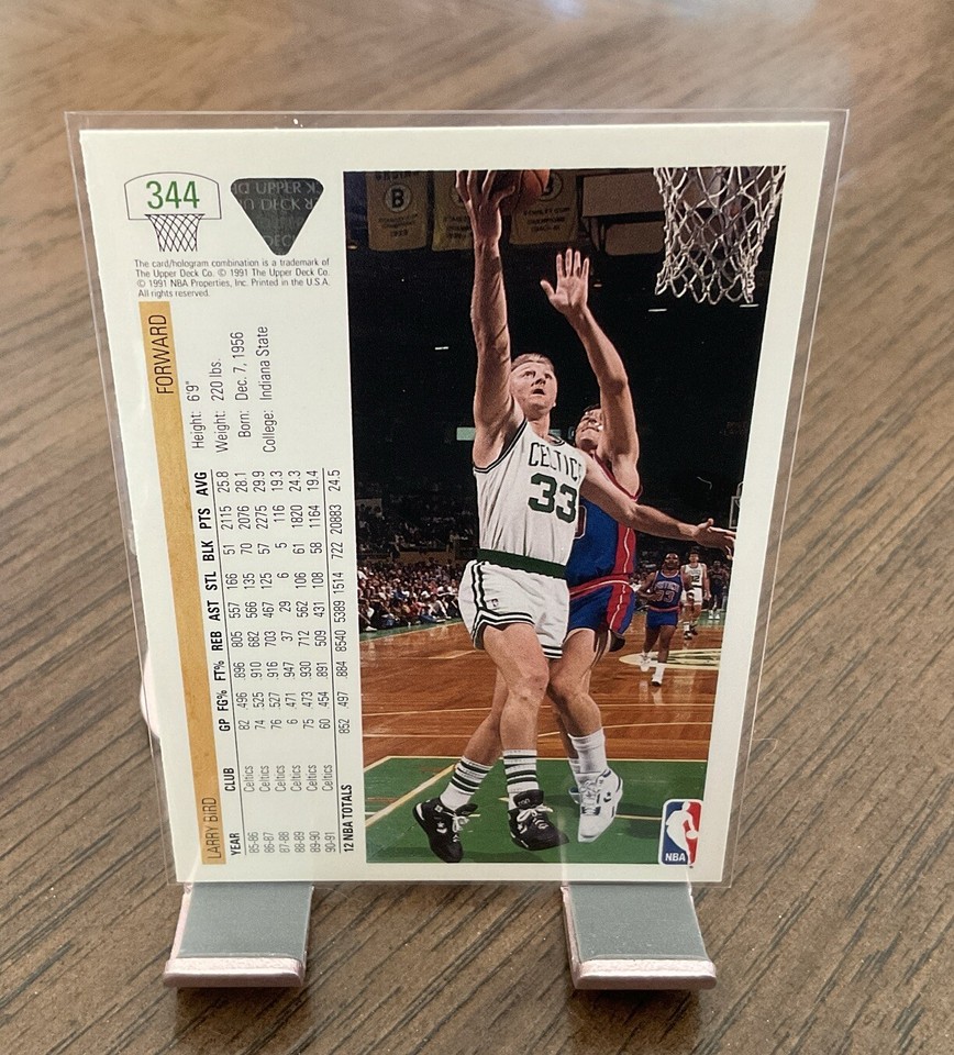 LARRY BIRD 1991-92 UPPER DECK BASKETBALL CARD-#344-CELTICS-NBA | eBay