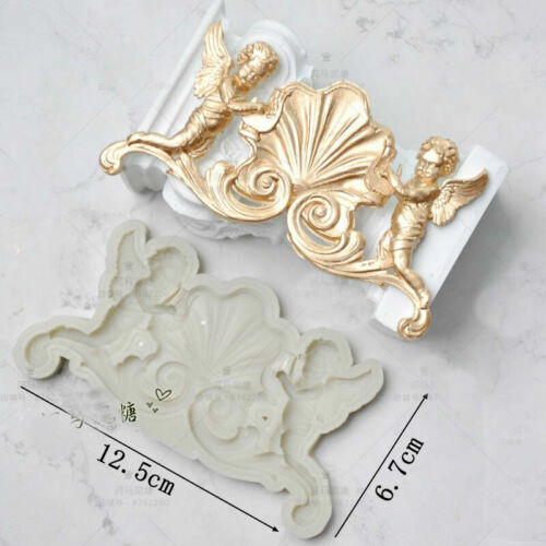 Angel Vintage Relief Silicone Fondant Mold Cake Decorating Bakeware ...