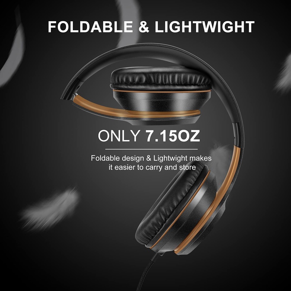 X8 Over-Ear Wired Headphones with Microphone with 1.45m-Tangle-Free ...