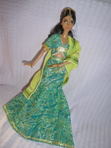 Sari Outfit for Barbie Dolls Saree, Wrap & Jewelry, India Princess ...