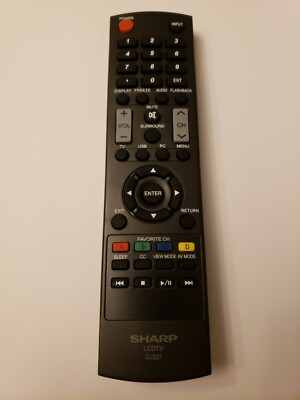 Original Sharp Remote Control, model: GJ221 for Sharp LCD TVs | eBay