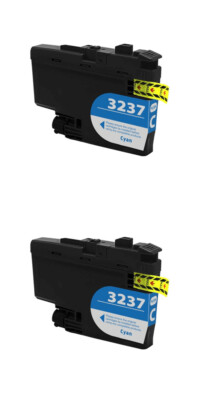 2 Non OEM Cyan Ink cartridge To Replace Brother LC3237 C MFC-J5945DW ...