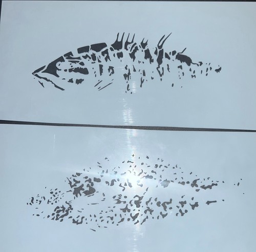 4pc FISHING LURE PAINTING AIRBRUSH Custom Paint STENCILS | eBay