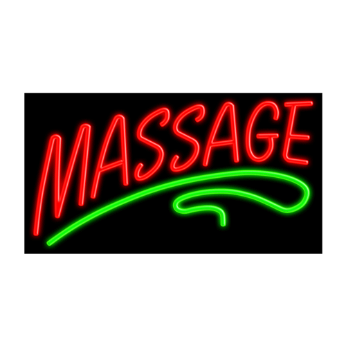 Massage Glass Neon Sign 37"L x 20"H #10352 | eBay