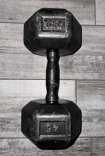 York 45lb Dumbbell Hexhead Hexagon Single Weight Rare | eBay