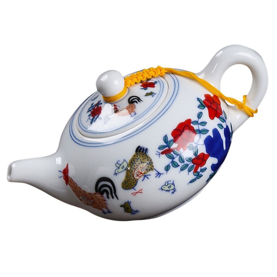 Decorative Teapot Vintage Ceramic Teakettle With Strainer Kitchen Tea ...