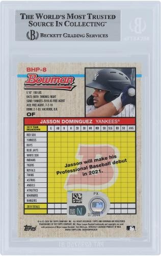 Jasson Dominguez Yankees Signed 2020 Bowman Heritage Prospects #BHP-8 ...