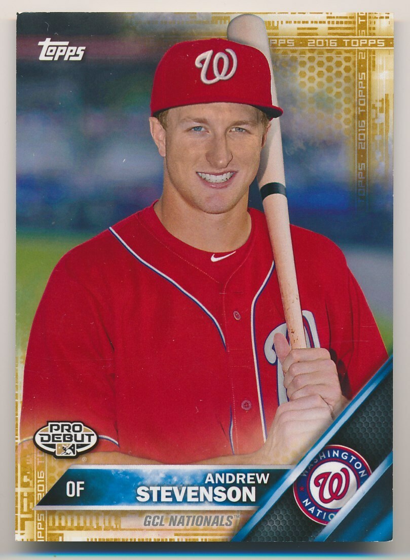 ANDREW STEVENSON #179 2016 Topps Pro Debut GOLD 8/50 RC NATIONALS | eBay