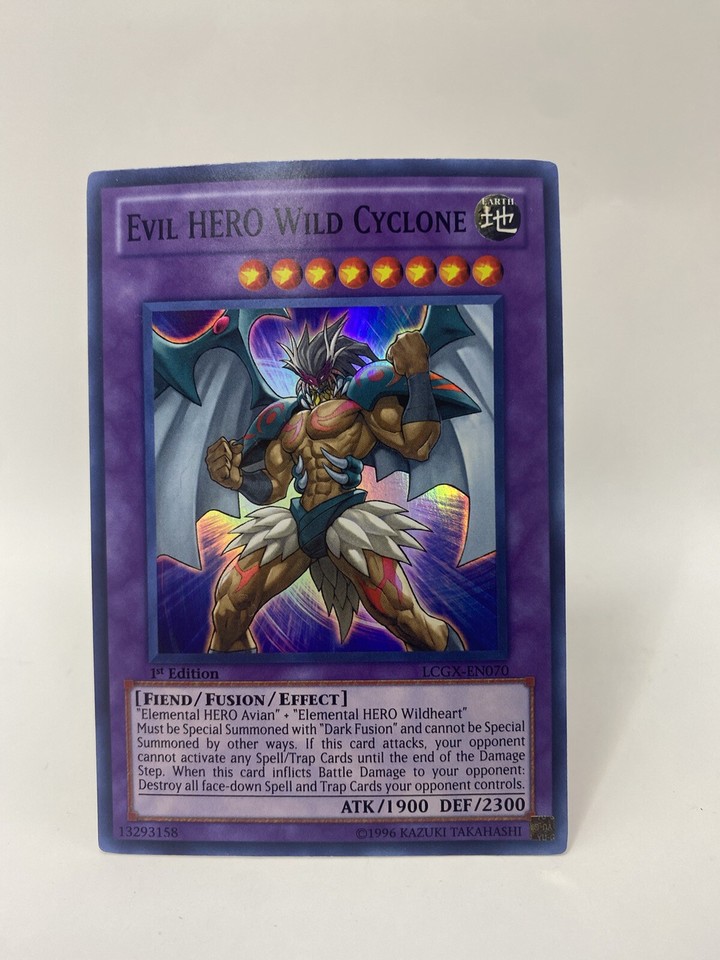 Evil Hero Wild Cyclone 1st Edition Super Rare LCGX-EN070 YuGiOh TCG | eBay