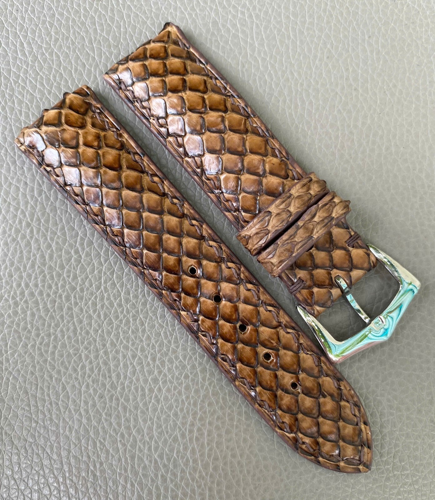 Genuine Snake Skin Watch Strap Band size14 15 16 17 18 19 20 21 22 23 ...