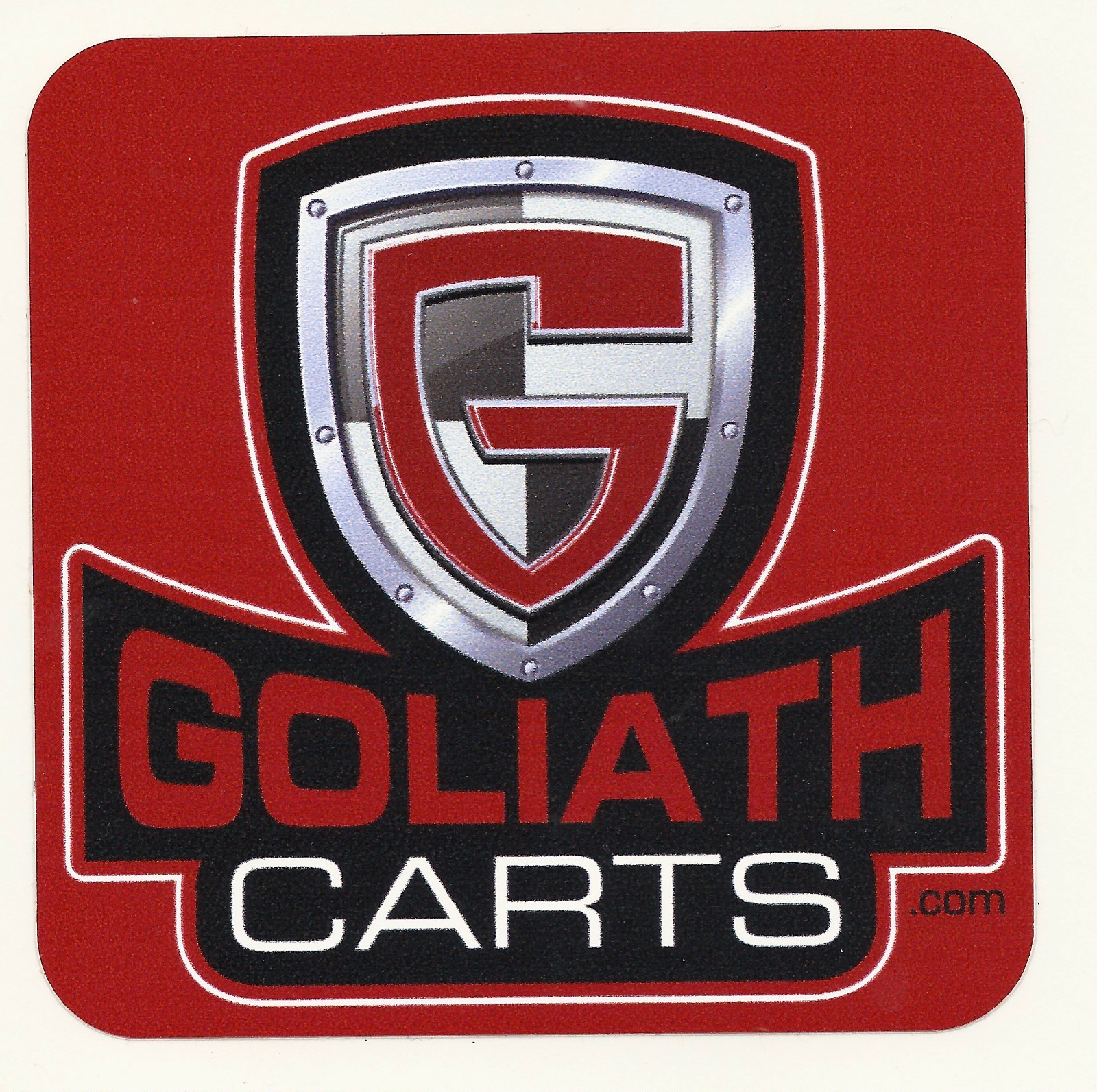 GOLIATH CARTS Sticker Decal 3.75" x 3.75" | eBay