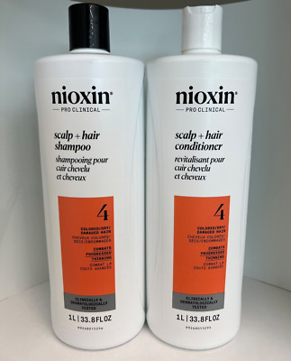 Nioxin System 4 Cleanser Shampoo and Scalp Therapy Conditioner 33.8oz ...