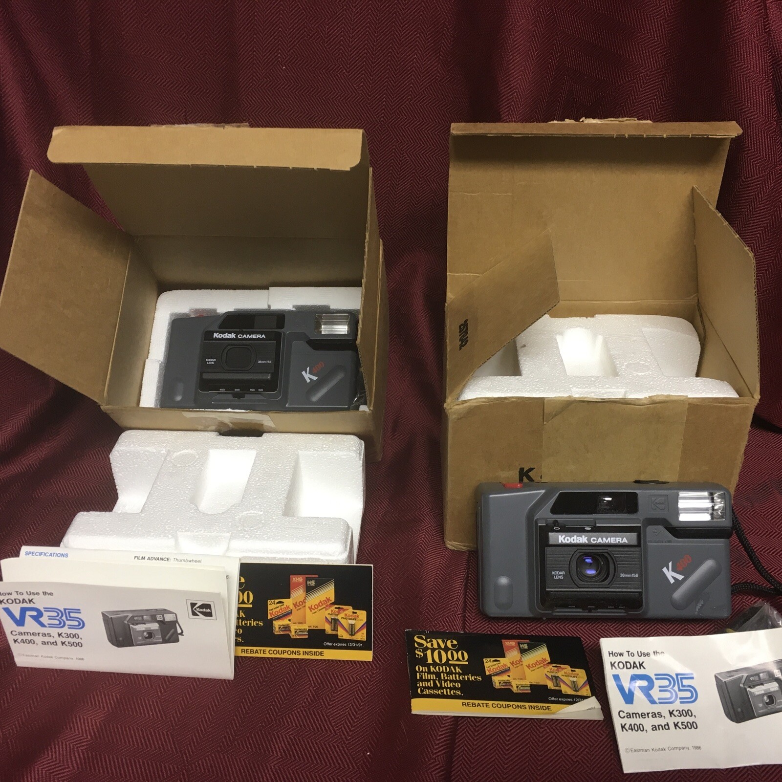 2 Kodak VR35 Camera K400 35mm film point & shoot Cameras New In Box | eBay