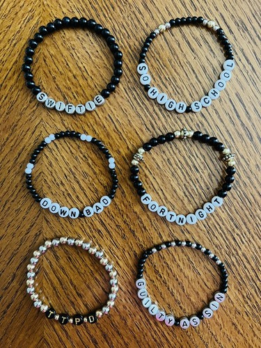 NEW Taylor Swift TTPD Set of 6 Friendship Trading Bracelets Eras Tour ...