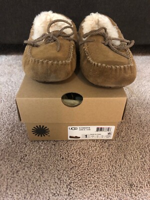 UGG DAKOTA KIDS SLIPPERS 5296 K/CHE Chestnut SIZE 1 | eBay
