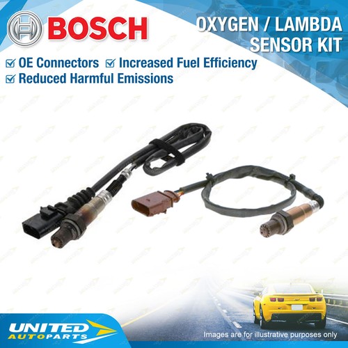 2 x Bosch Oxygen Lambda Sensors for Audi A6 C7 A7 4GA 4GF A8 D4 ...