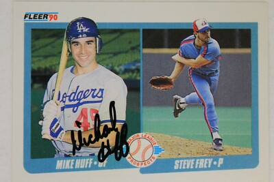 Mike Huff LA Dodgers Autographed 1990 Fleer # 649 Signed Baseball Card ...