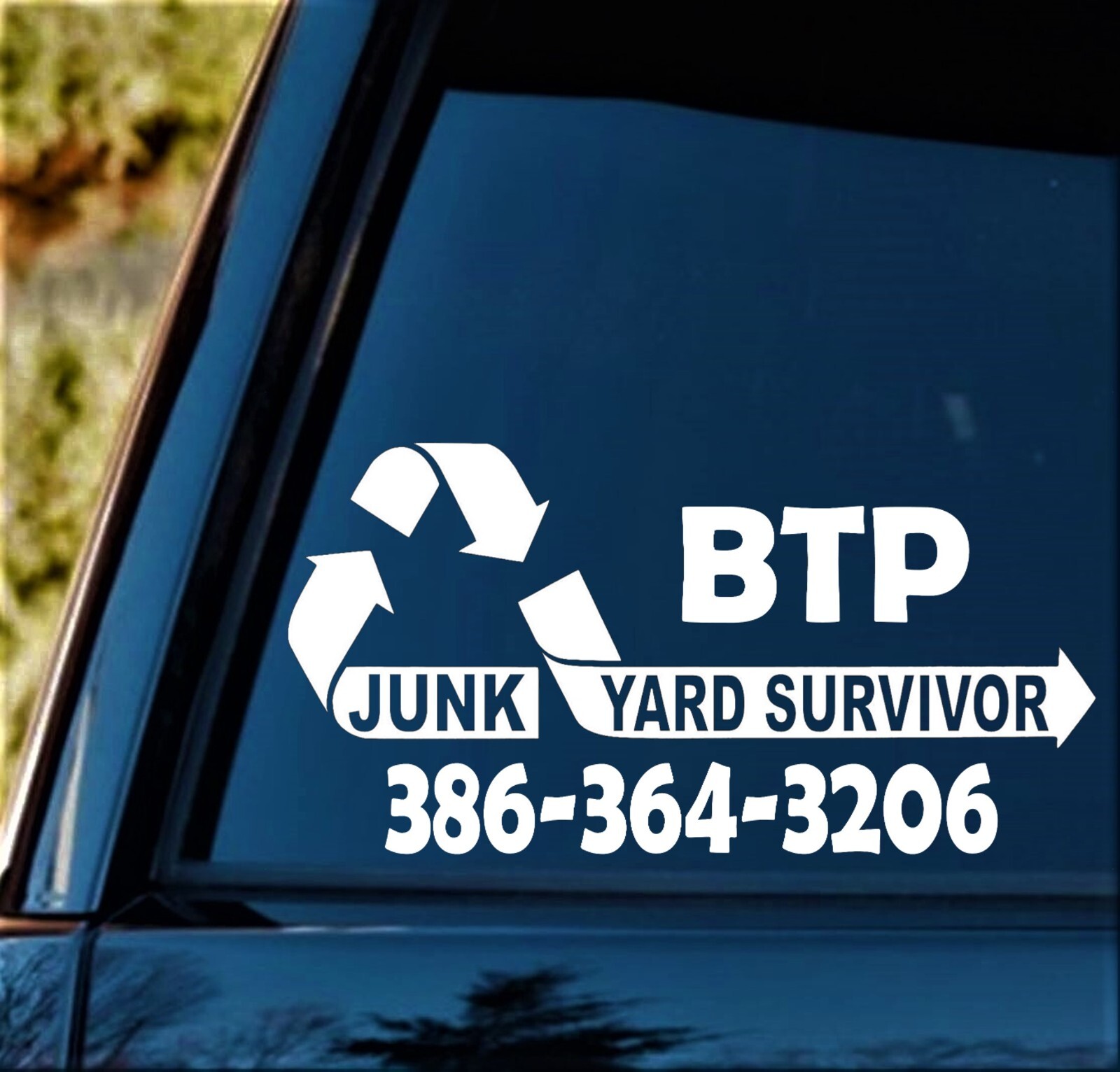 Custom Junkyard Survivor Recycle Decal Sticker Personalized M1104 | eBay
