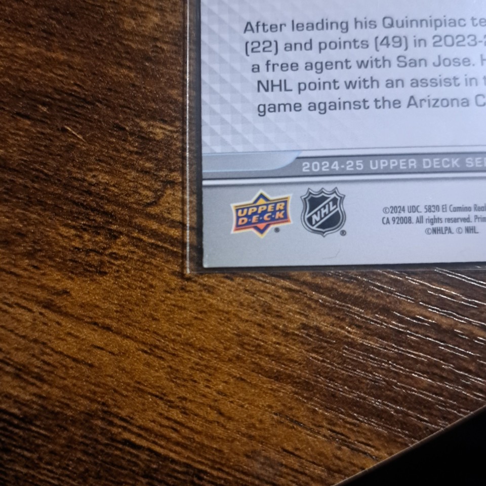 2024-25 Upper Deck Series 1 Collin Graf Young Guns | eBay