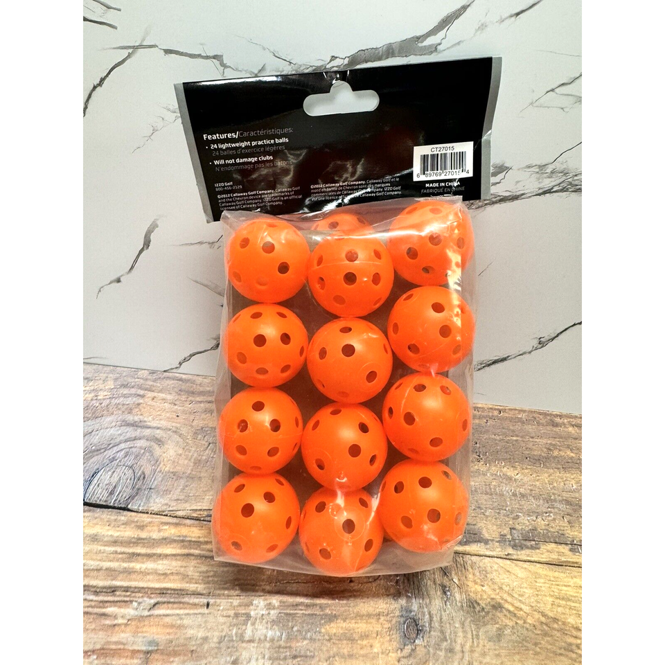 Callaway 24 Perforated Practice Golf Balls Orange New In Package | eBay
