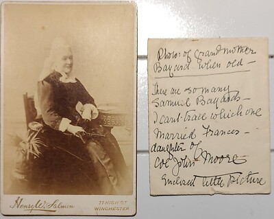 Cabinet Card Photo Frances Bayard Wiggins March 1891 Winchester England ...