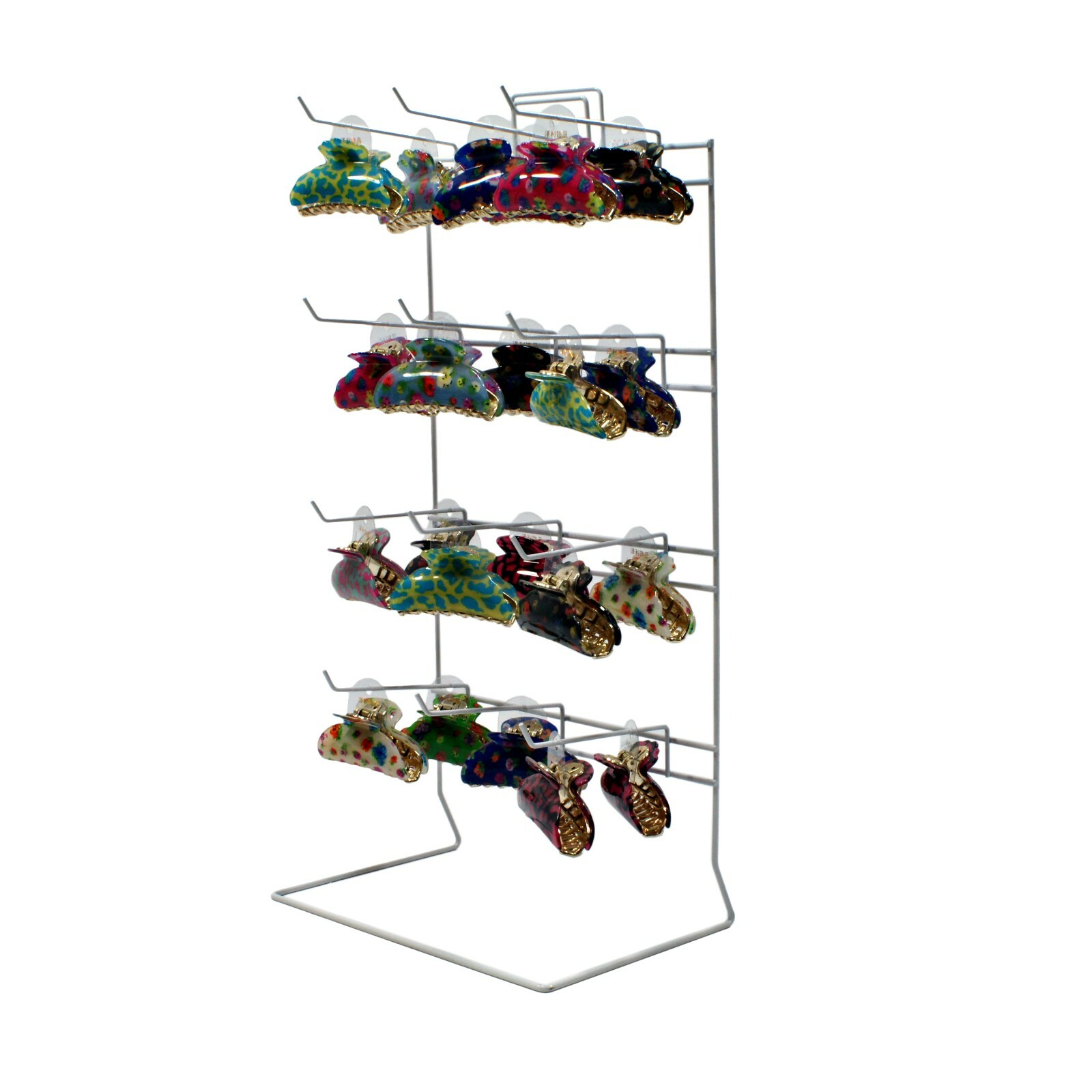 12 Fixed Hook Counter Stand - Retail Display Shop & Stalls In White ...