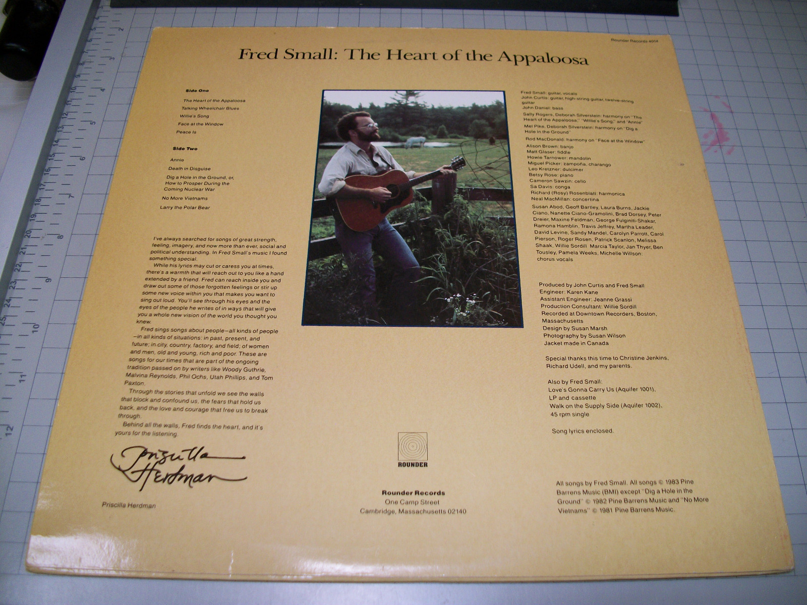 The Heart Of The Appaloosa Fred Small 1981 Folk Songwriter Vinyl LP ...