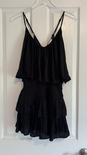 EUC Black Mustard Seed Ruffled Romper Size Small | eBay