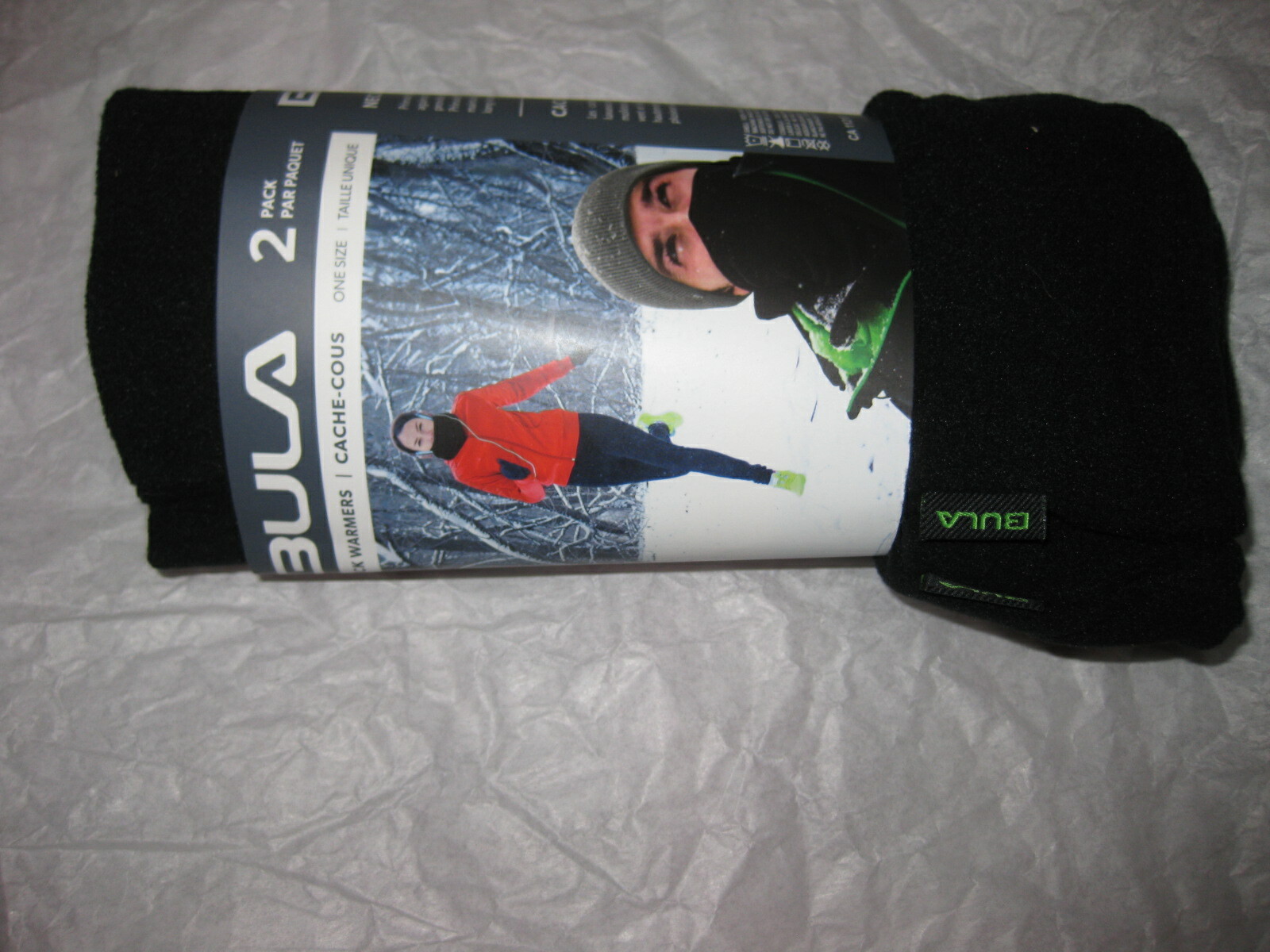 Bula Face Mask Neck Warmer Primaloft Fleece 2 Pack Black One Size Adult ...