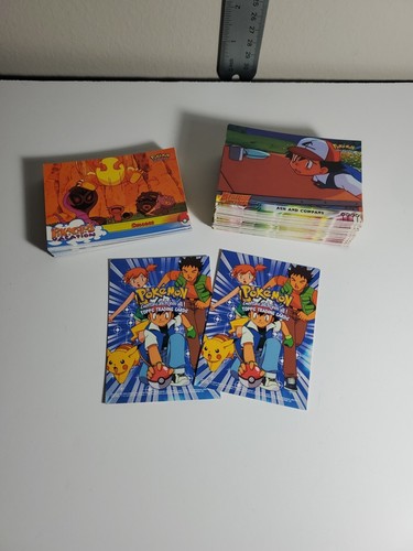 Topps Pokemon Movie Animation First Print Blue Logo Lot Of 79 Cards ...