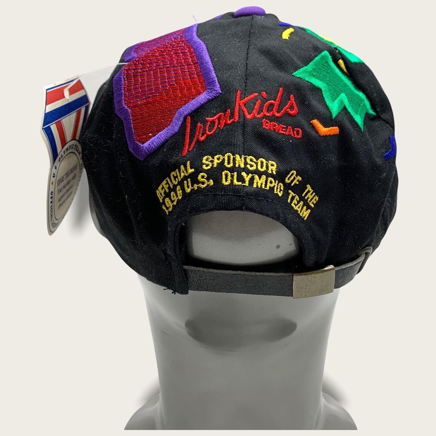 Vintage 90s Iron Kids Colonial Bread Hat Color Block … - Gem