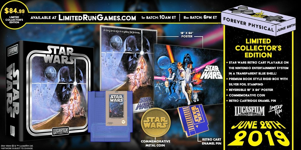 STAR WARS (Nintendo NES) PREMIUM EDITION 💫 LIMITED RUN 2000 COPIES ...
