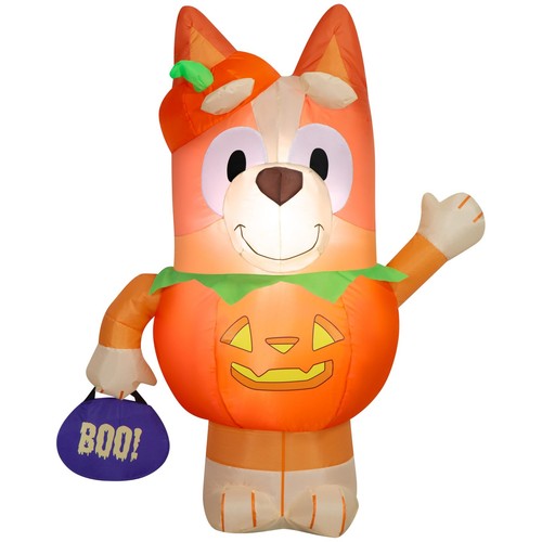 Gemmy Airblown Inflatable Bingo in Pumpkin Costume Bluey 3.5 ft Tall ...