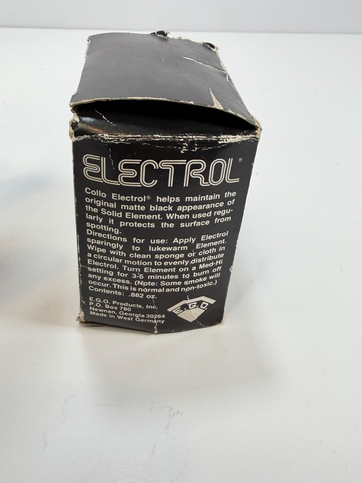 Vintage COLLO Electrol Solid Element Cleaner w/ Box West Germany E.G.O ...