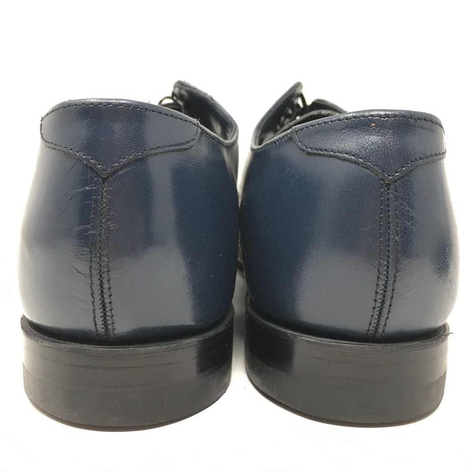 Stacy Adams Madison Oxfords Dress Shoes Mens Size 14 Blue Lizard Grain ...
