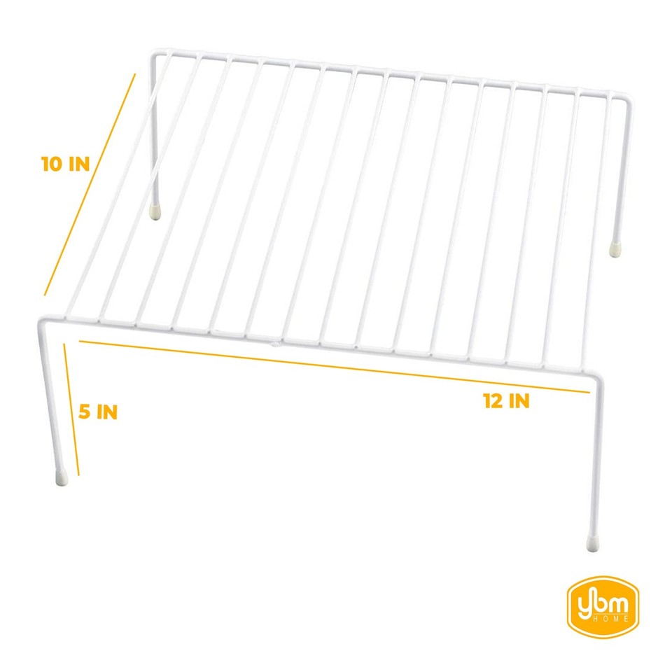 YBM Home White Wire Cabinet Shelf Organizer and Storage Rack Helper for Kitchen | eBay
